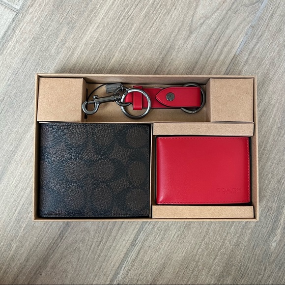 Coach | Bags | Coach Boxed 3 In Wallet Gift Set In Colorblock Signature ...